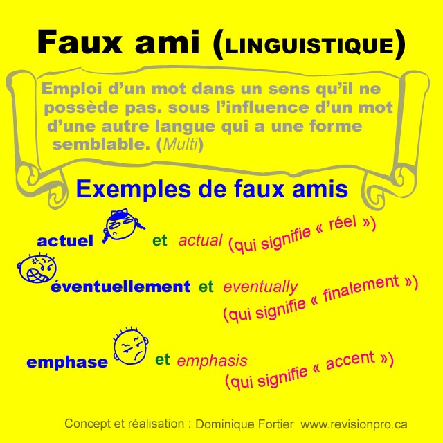 Les faux amis - L'HEBDOMADAIRE DES RÉVISEURS